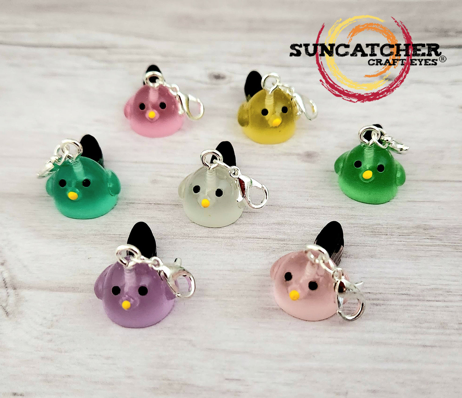 Chickadee Stitch Marker – Suncatcher Craft Eyes