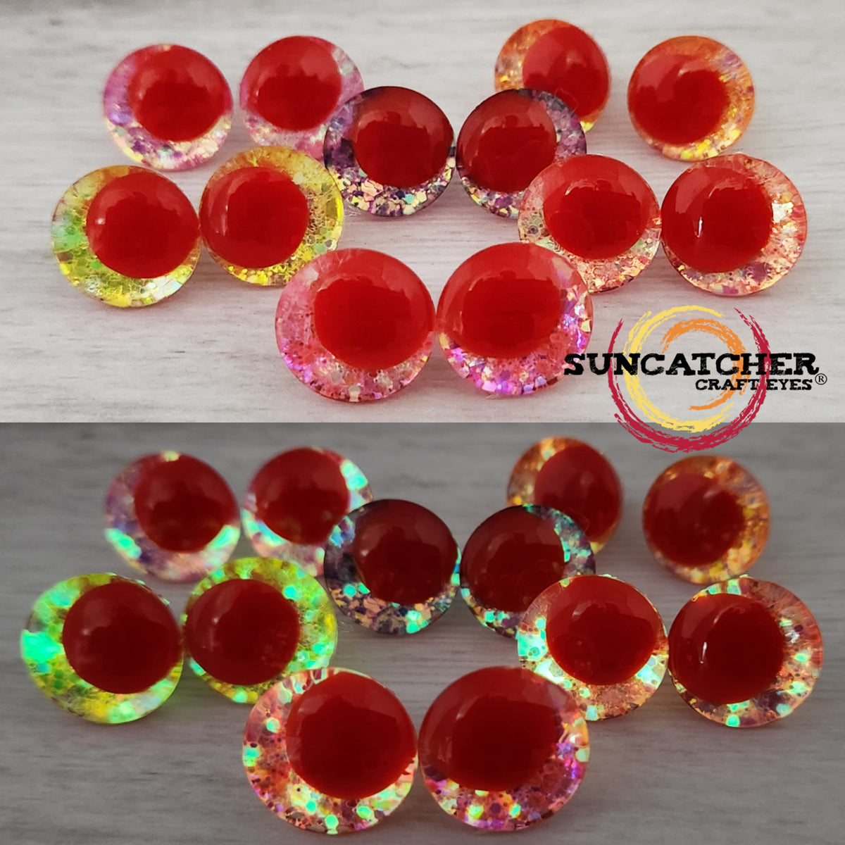 Playful Zombie Groovy Confetti Glow Craft Eyes Combo Pack – Suncatcher ...