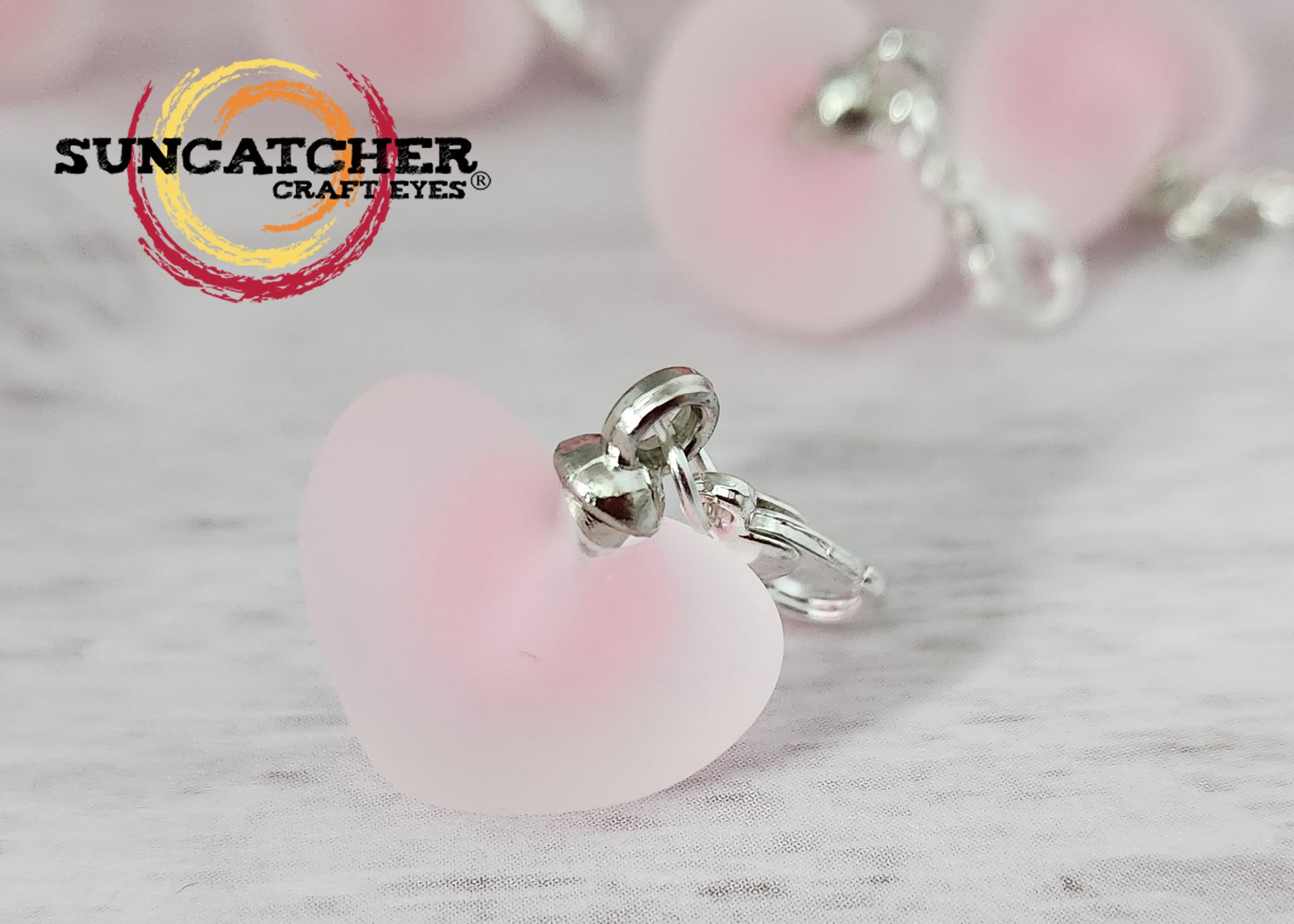 Frosted Heart Stitch Marker – Suncatcher Craft Eyes