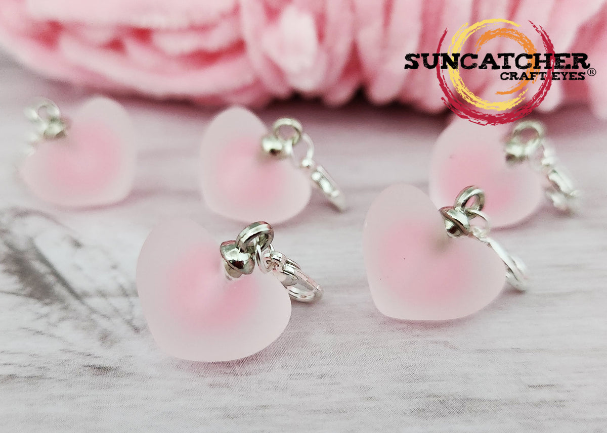 Frosted Heart Stitch Marker – Suncatcher Craft Eyes