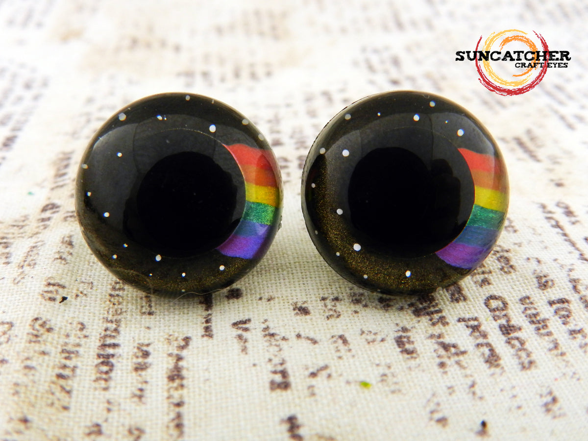 Cosmic Rainbow Craft Eyes by the Pair – Suncatcher Craft Eyes