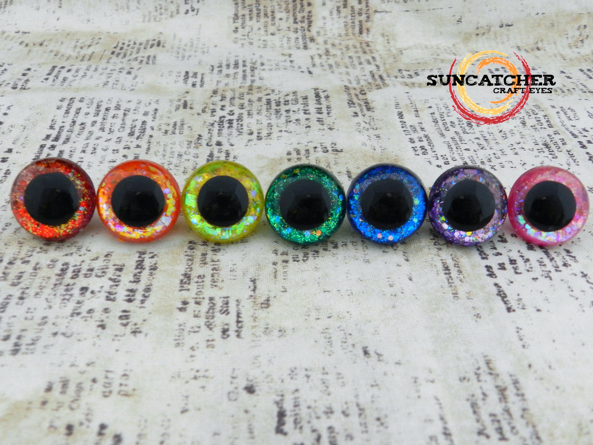 Double Glitter Craft Eye Rainbow Pack – Suncatcher Craft Eyes