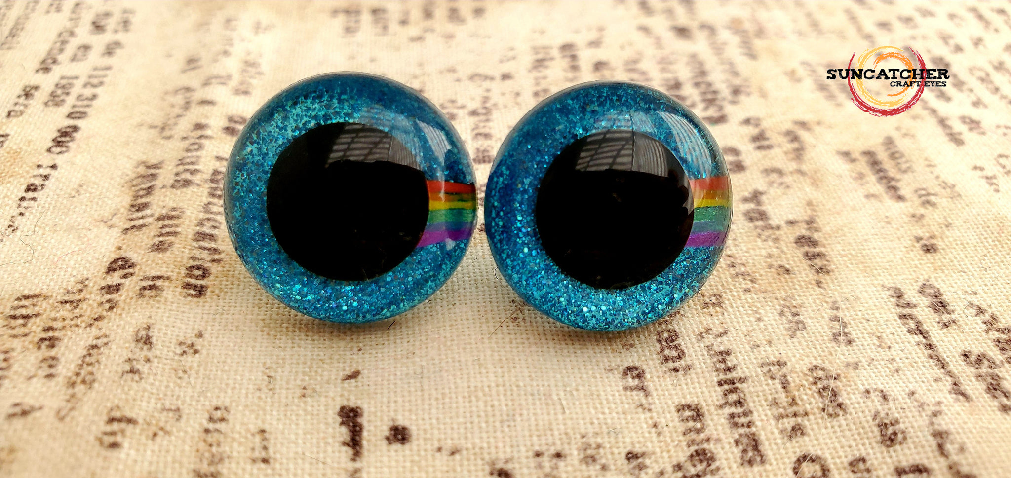 Glitter Rainbow Blast Craft Eyes by the Pair – Suncatcher Craft Eyes