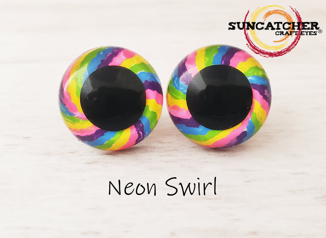 Tie Dye Craft Eyes by the Pair – Suncatcher Craft Eyes